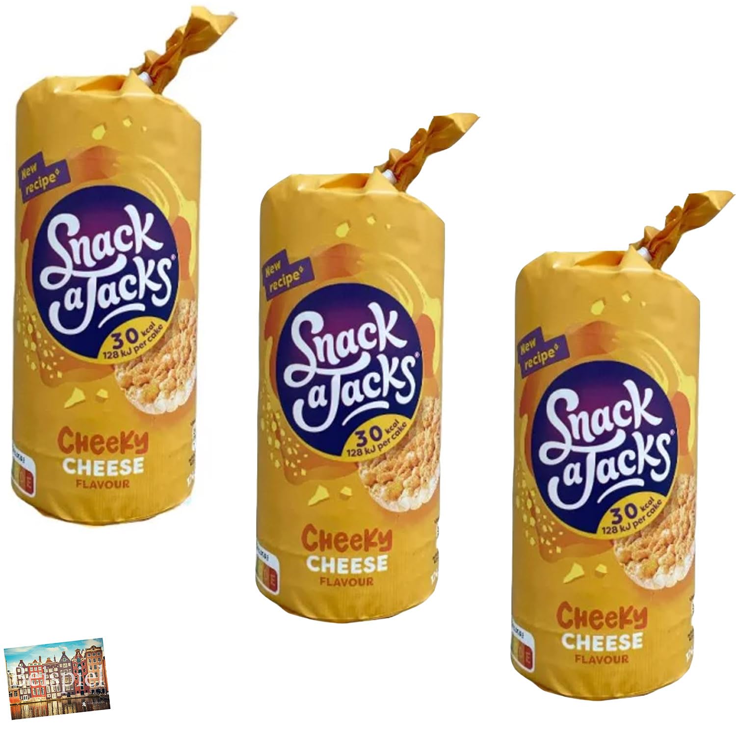 Buy Set of 3 Snack a Jacks Rice Waffles Cheeky Cheese 104 g I Rice ...