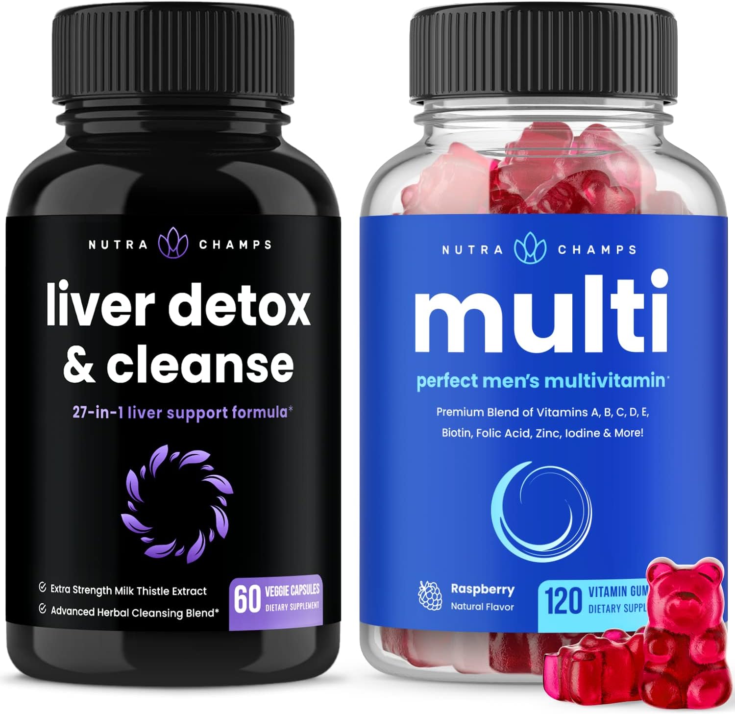 Amazon.com: NutraChamps Liver Cleanse Detox Capsules and (2-Pack) Men's ...