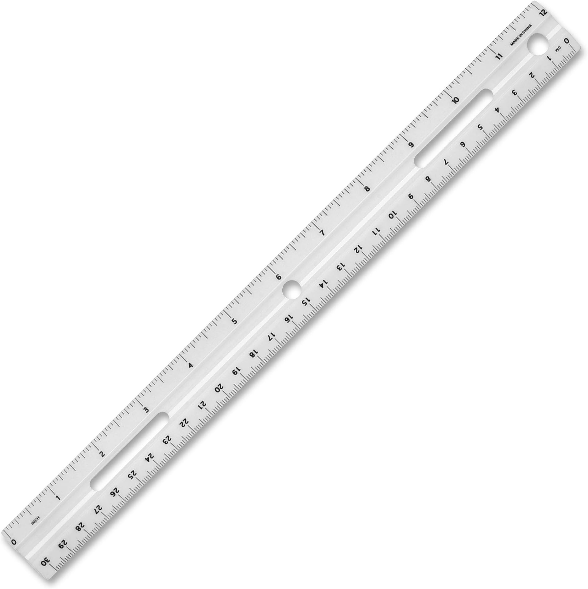 Amazon.com: Business Source 12" Plastic Ruler, Imperial and Metric ...