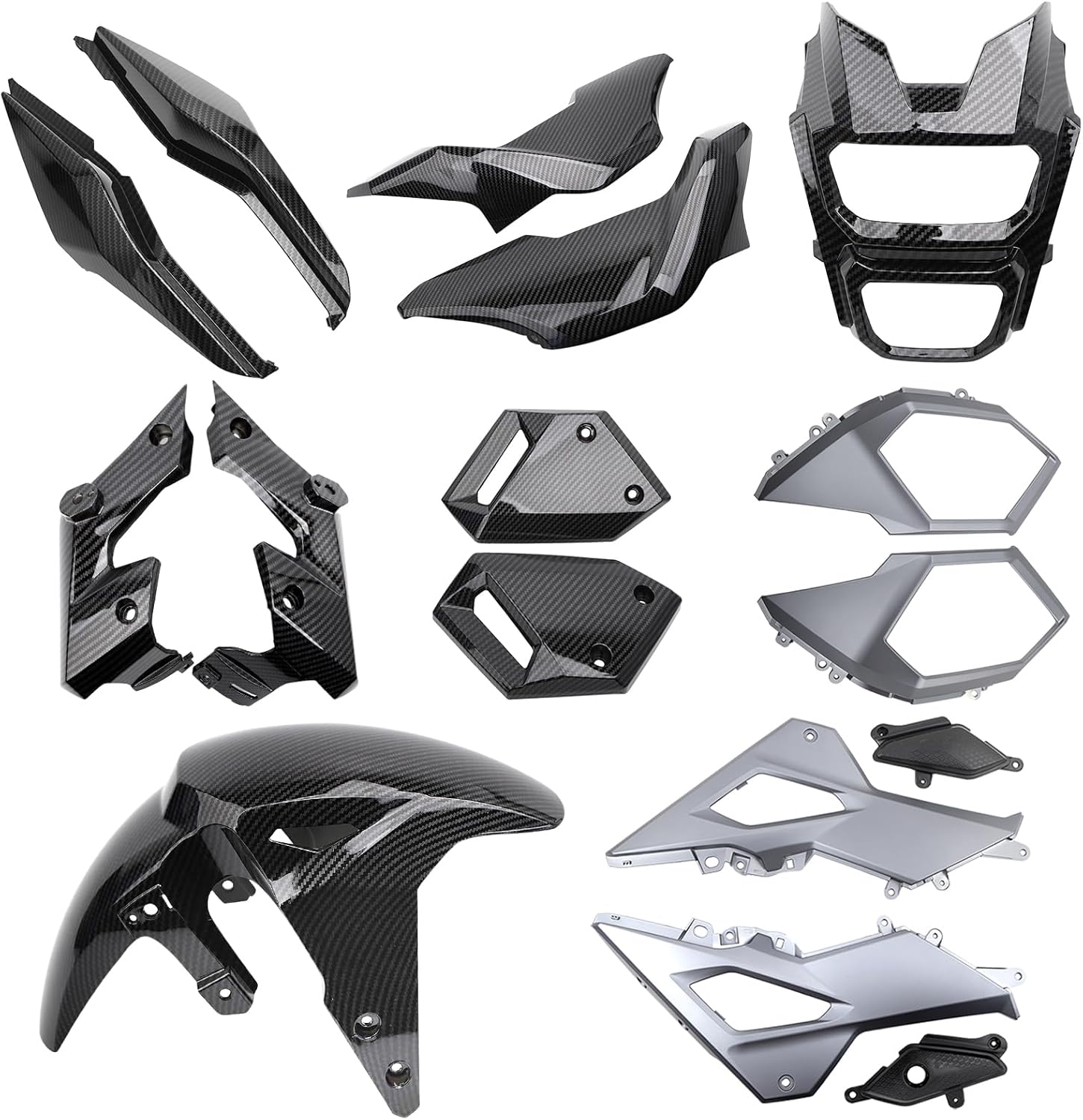 Amazon.com: Mokuo Motorcycle Carbon Fibre Fairing Kit in ABS Material ...