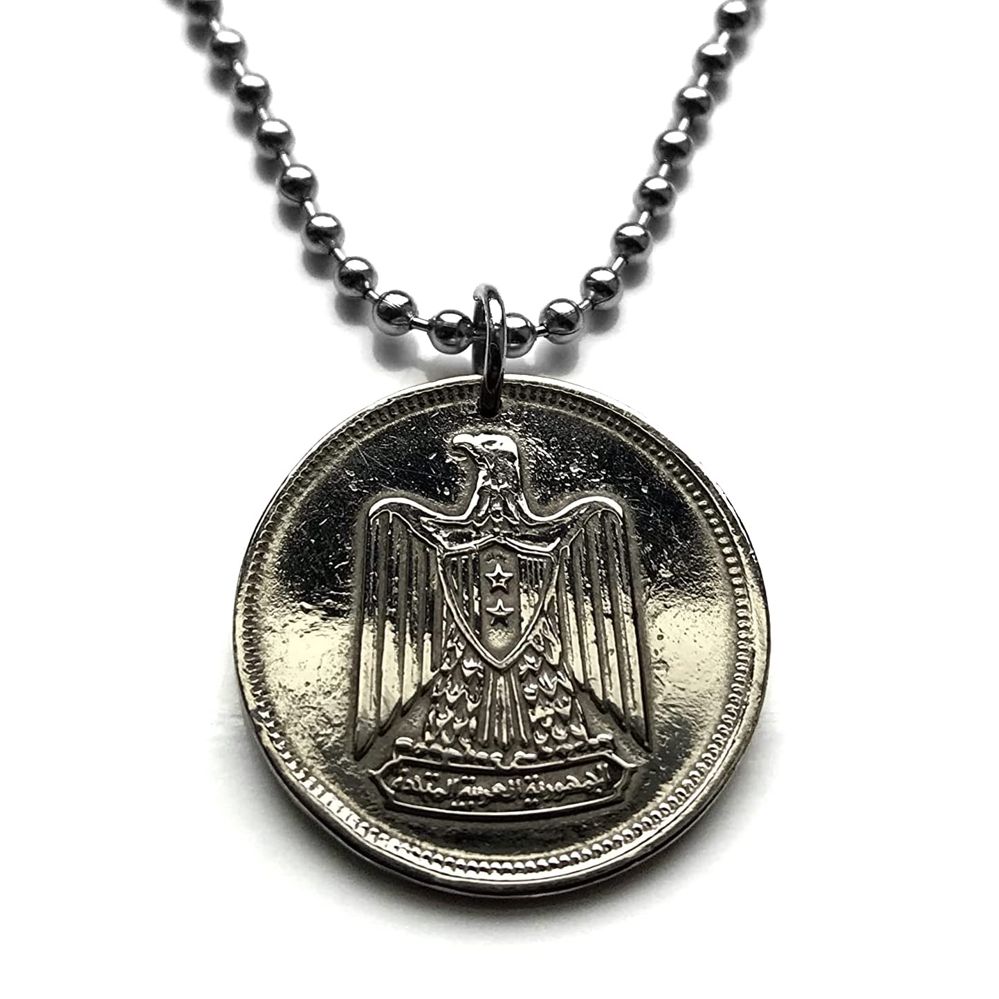 1967 Egypt 5 Qirsh Coin Pendant Eagle Of Saladin Cairo | Desertcart INDIA