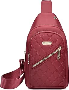Amazon.com | XMYAOWEI Quilted Sling Backpack, Small Casual Crossbody ...
