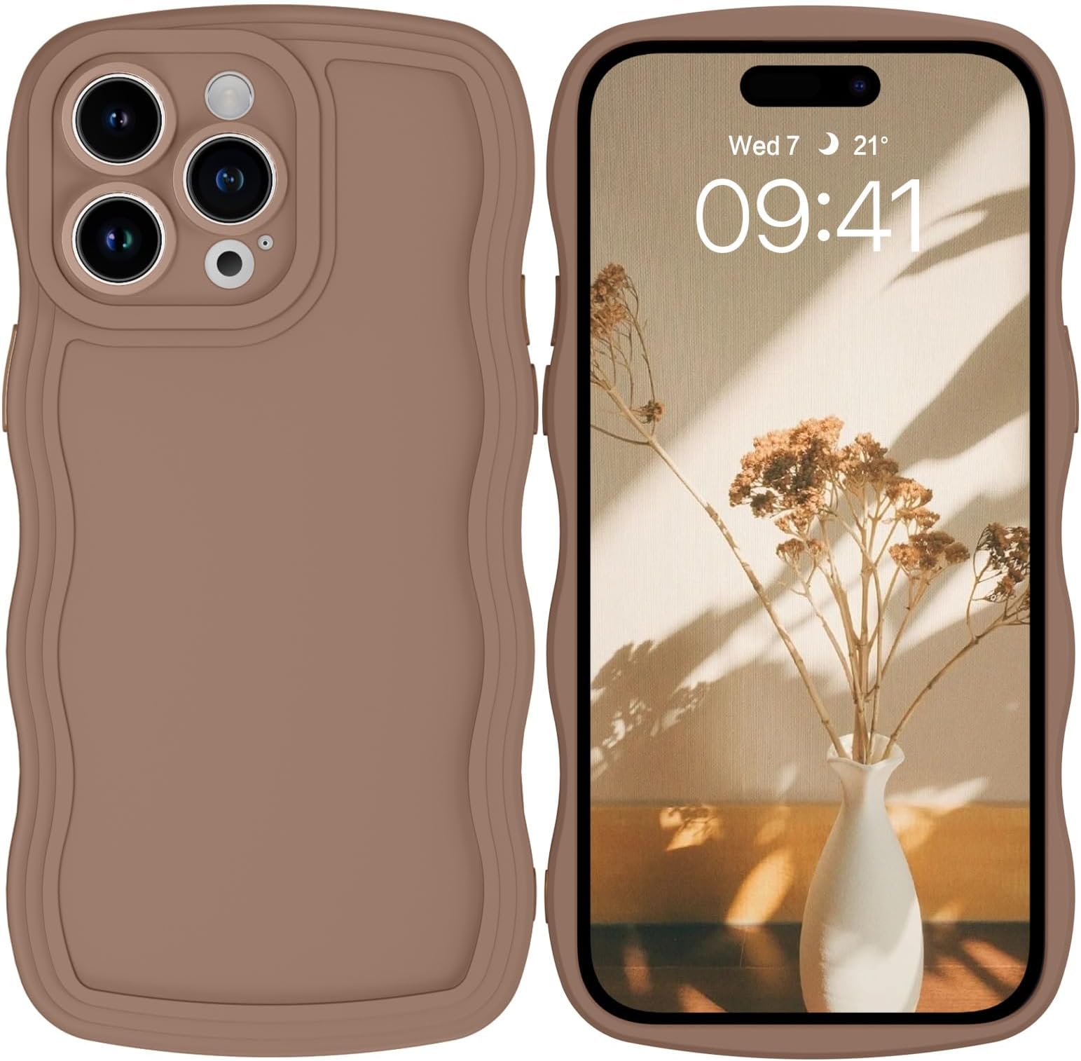 Amazon.com: JETech Cute Case for iPhone 14 Pro 6.1-Inch, Wave Frame ...