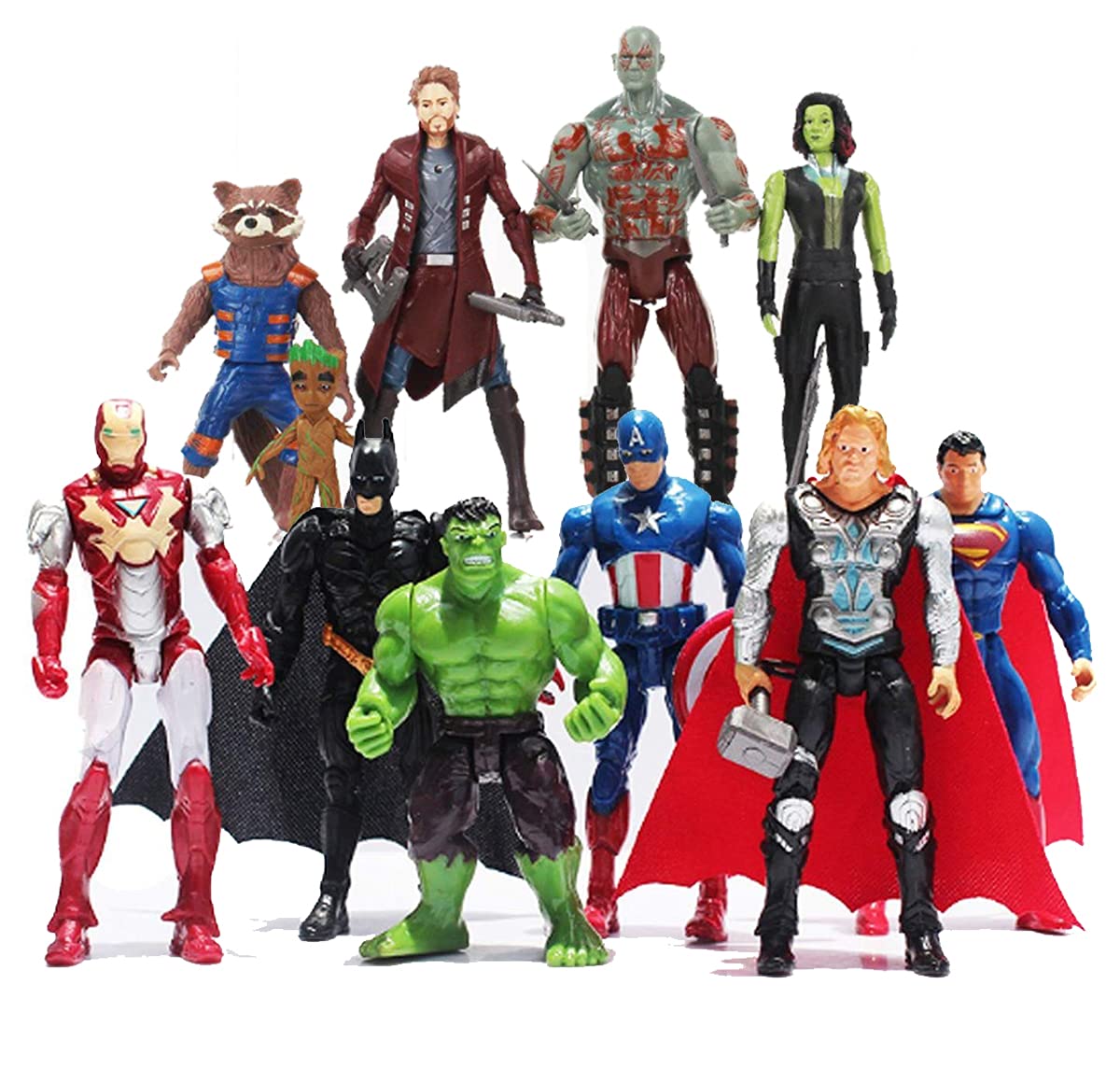 Buy New 2021 11PCS Superhero Action Figures Set - Galaxy Heroes and ...