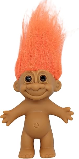 Amazon.com: Troll Orange Hair Vintage Collectible Figure Adult Retro ...