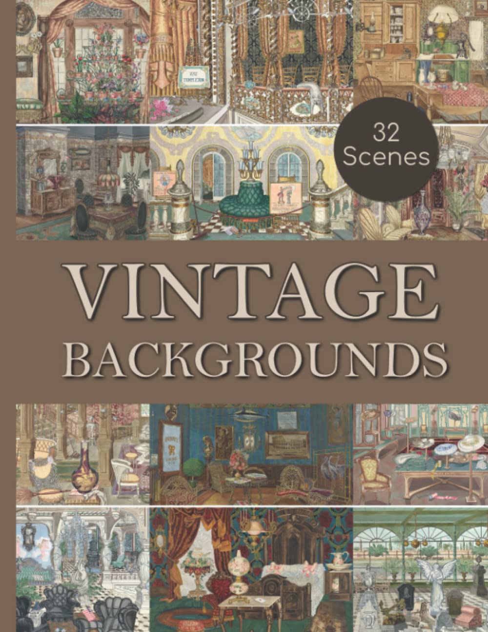 Vintage Backgrounds 32 Scenes One Sided Scrapbook Paper For Paper ...