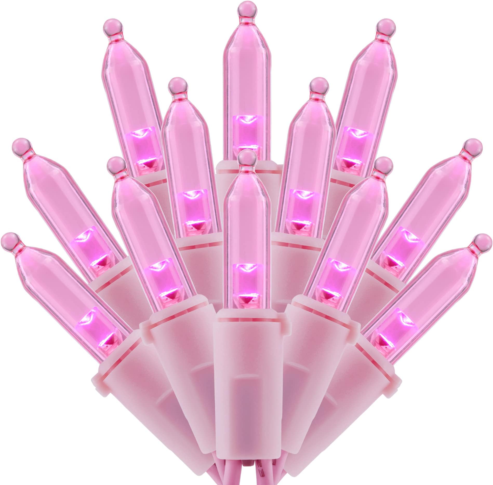 Amazon.com: Northlight 50ct Mini Valentine's Day Light Set Pink Wire ...