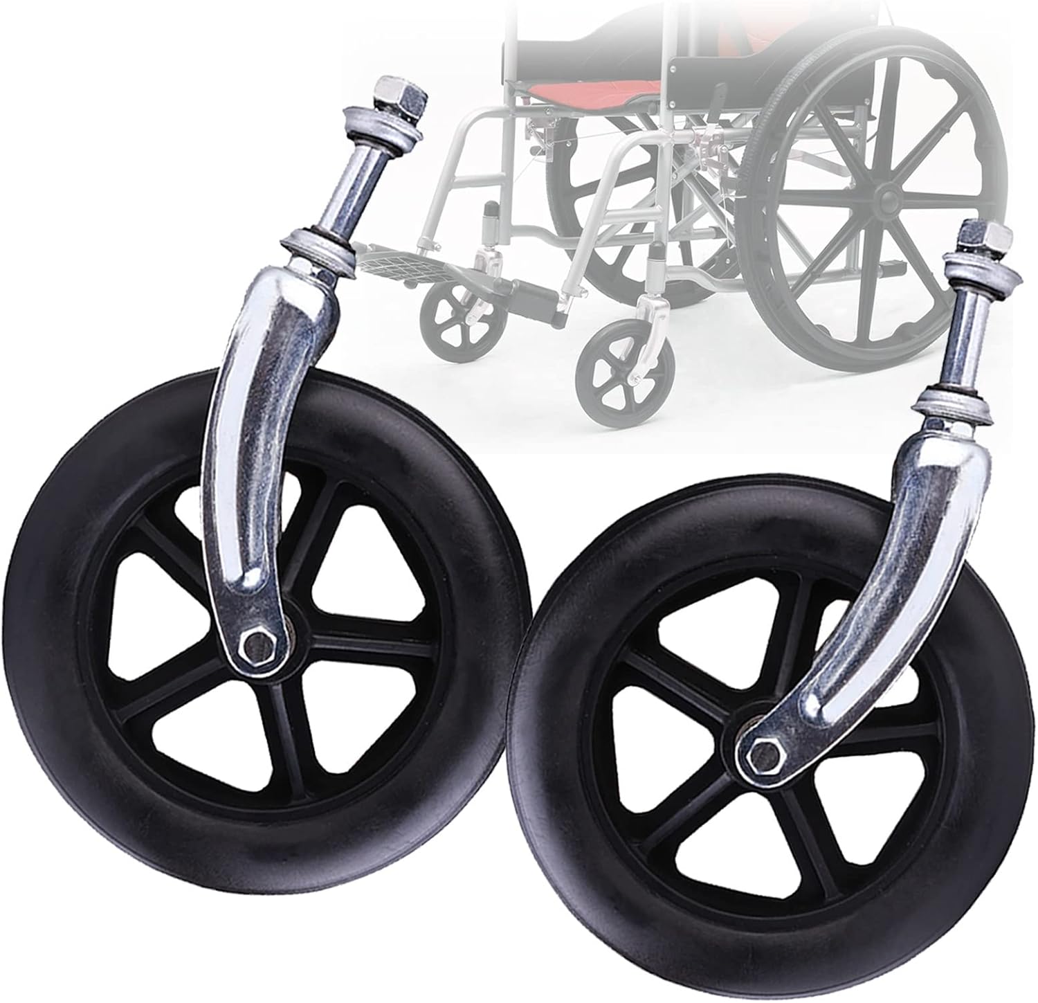 Amazon.com: YAXANSIH Wheelchair Caster Assembly, 6,7,8 Inch Wheelchair ...