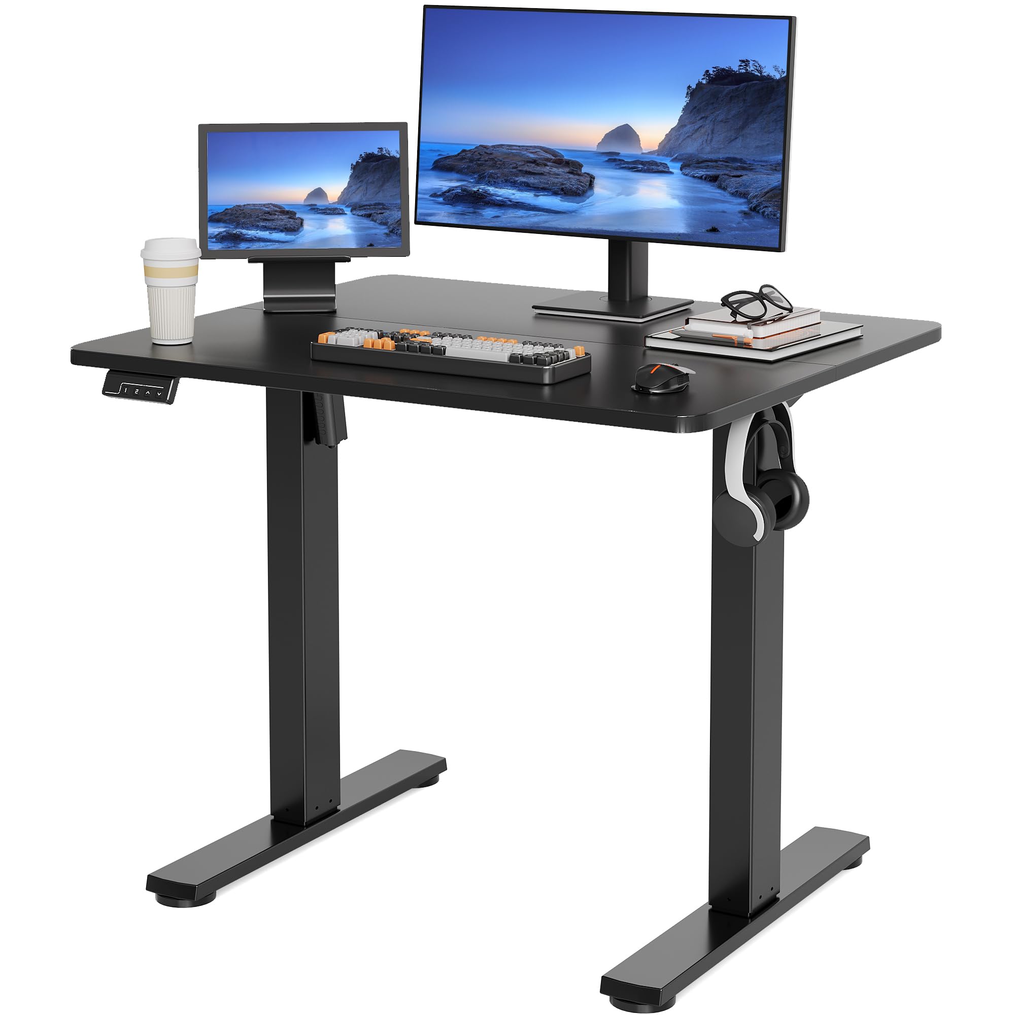 Snapklik.com : LongKe Electric Standing Desk Adjustable Height, 32x20 ...