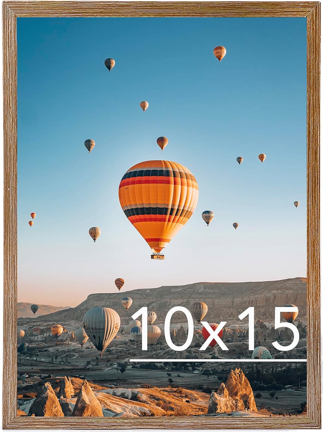 Amazon.com - JCJMY 10x15 Picture Frame Rustic Brown for Wall Hanging ...