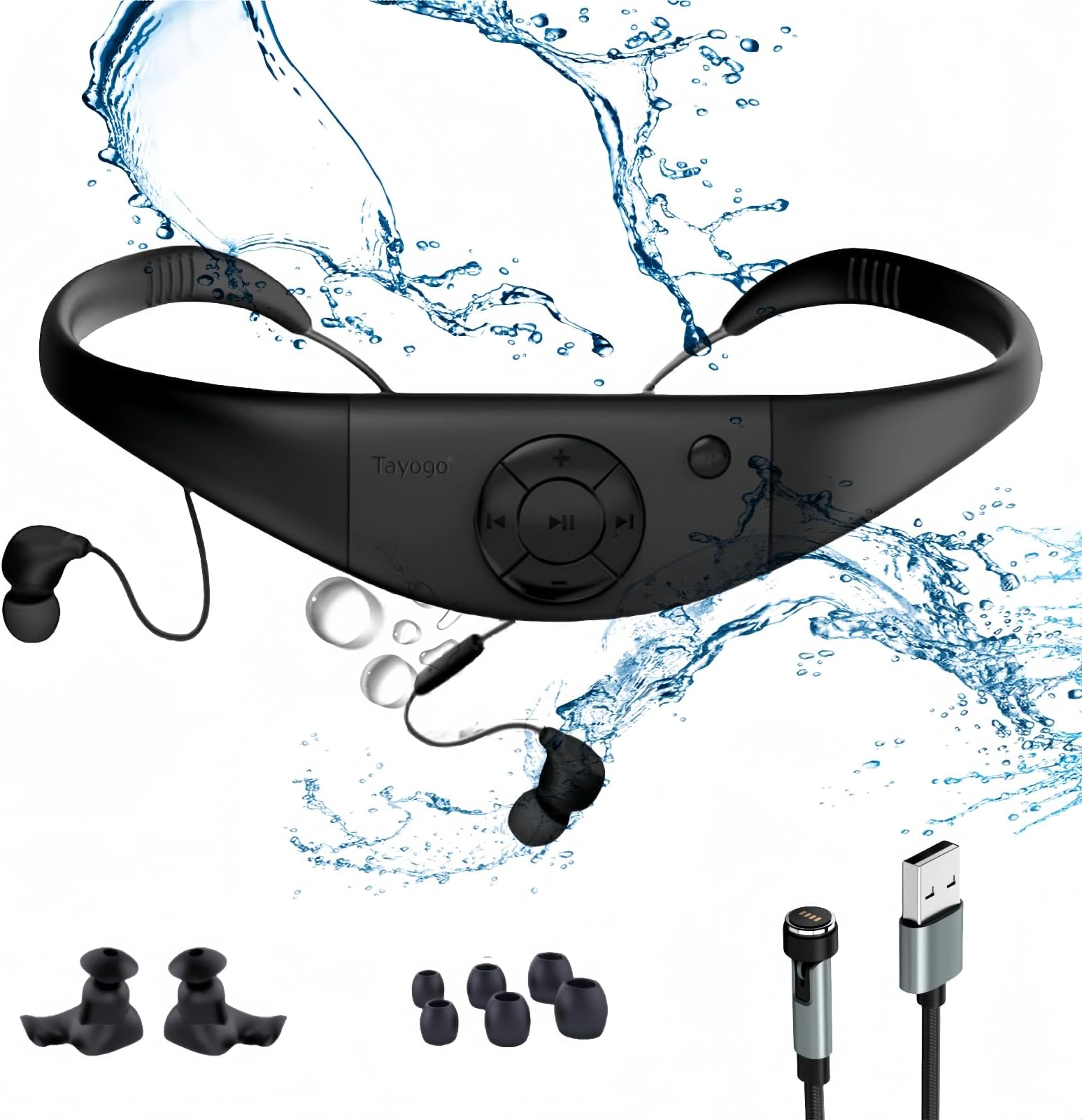 Amazon.com: Tayogo Waterproof Mp3 Player for Swimming + Bluetooth ...