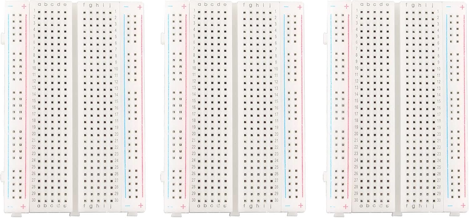 HALJIA 3PCS 400 Point Solderless Prototype Breadboards, 400 Tie Points ...