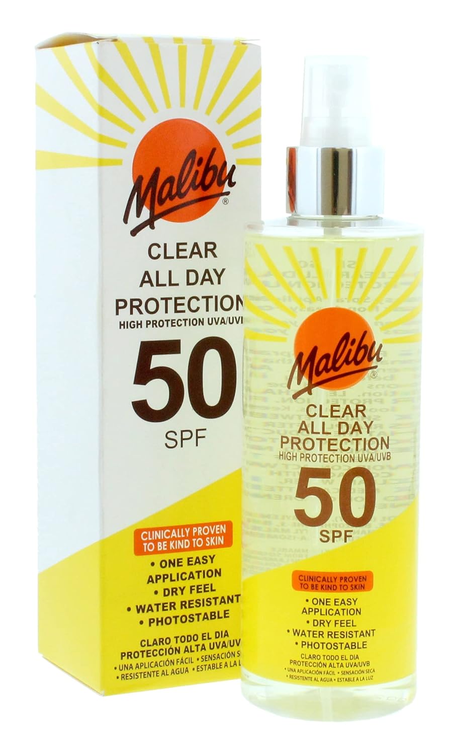 Malibu Clear All Day Protection Spray SPF-50,250ml : Amazon.in: Beauty