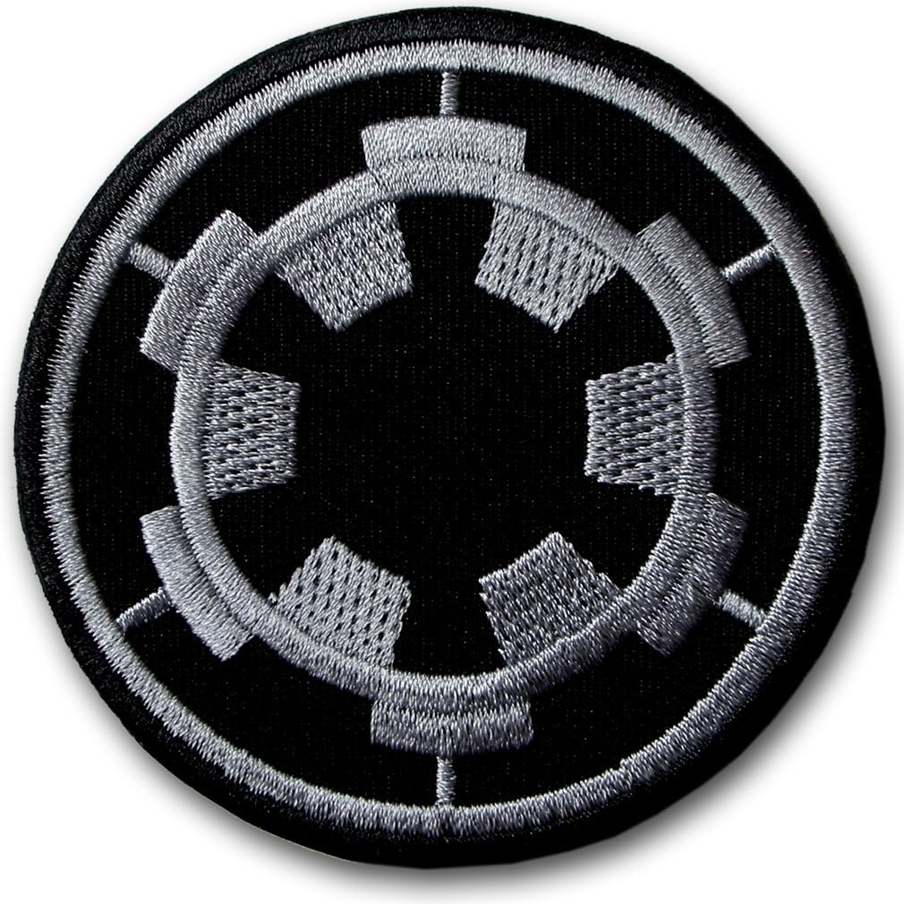Amazon.com: NeatPatch Gray Galactic Empire Patch Embroidered Iron on Logo Boba Fett Mandalorian ...