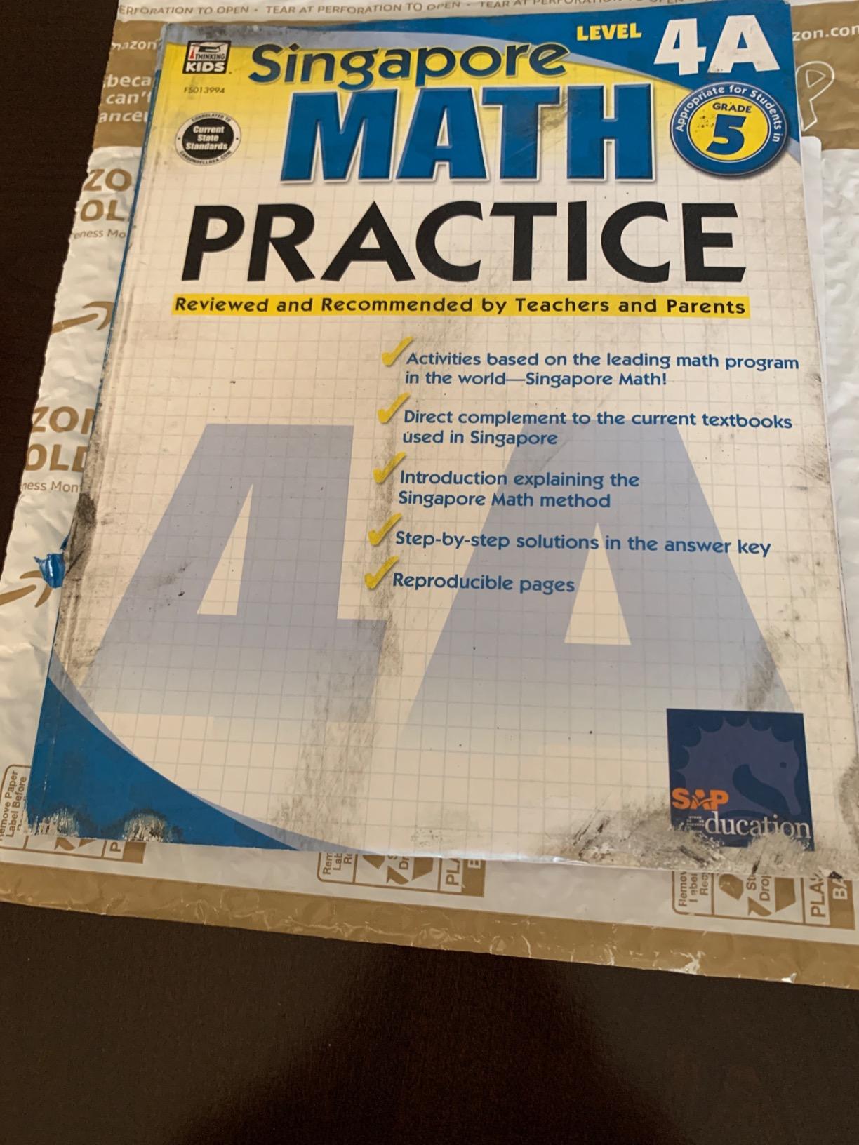 Singapore Math Level 4A 5th Grade Math Workbooks, Singapore Math Grade ...
