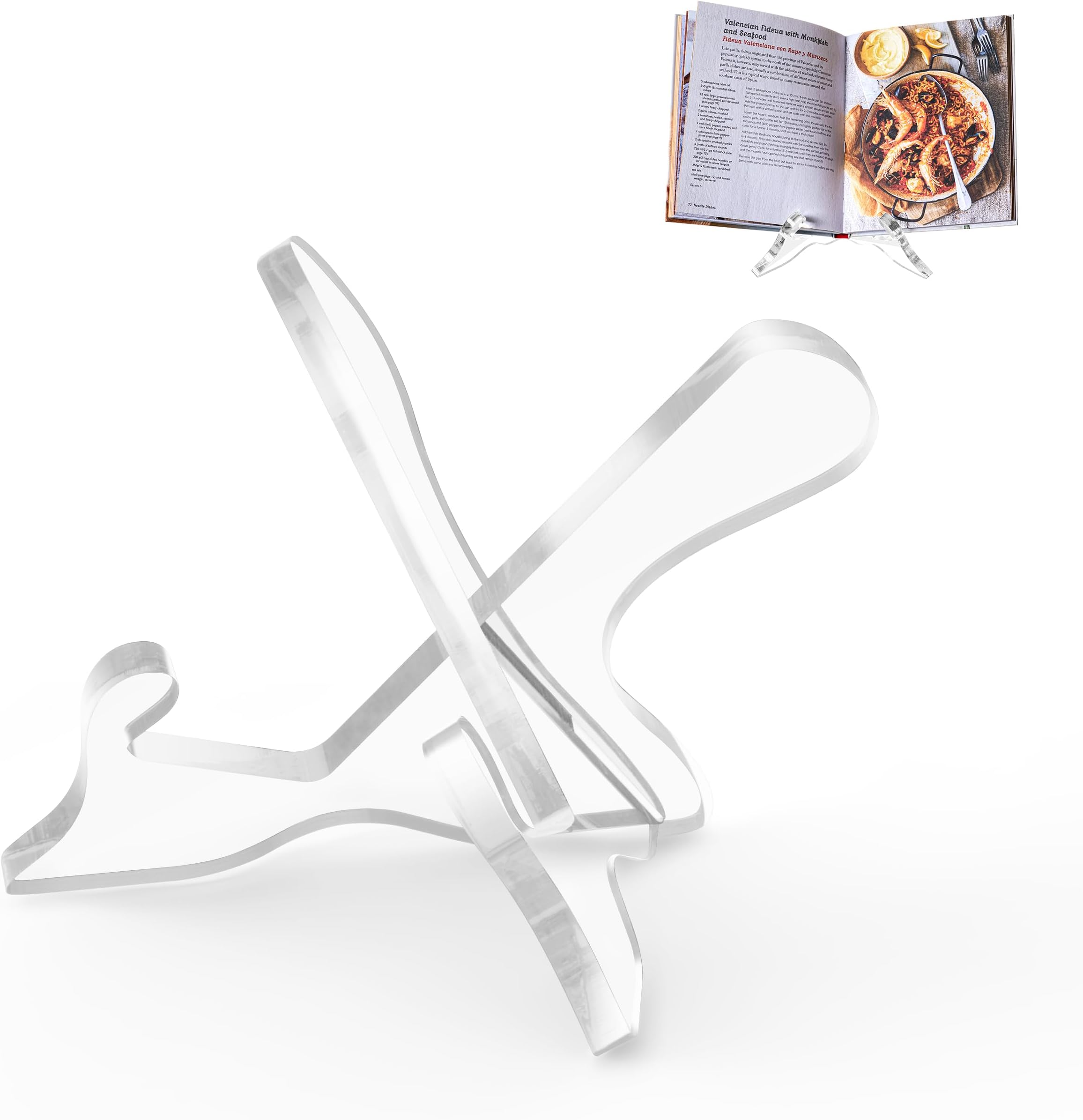Amazon.com: MyGift Modern 4 mm Premium Clear Acrylic Cookbook Holder ...
