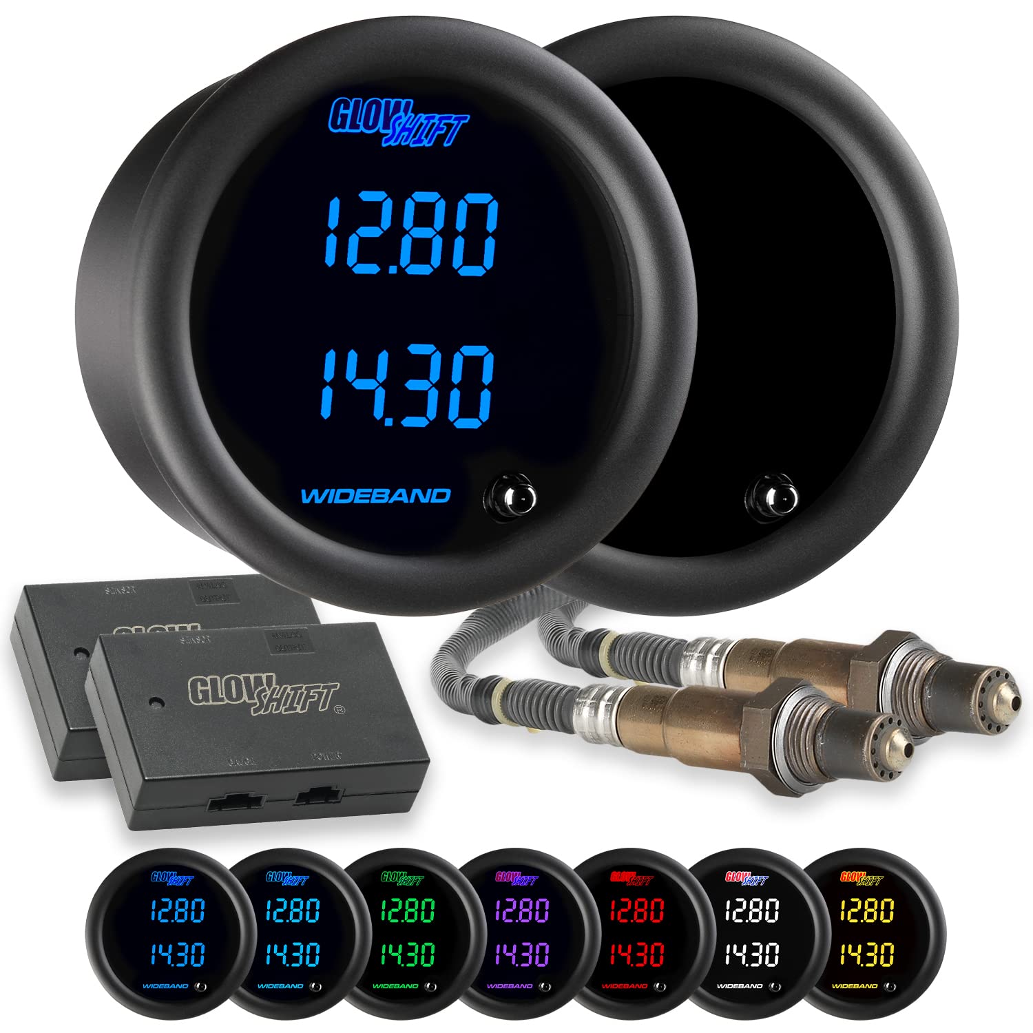Amazon.com: GlowShift Tinted 7 Color Dual Digital Wideband Air/Fuel ...