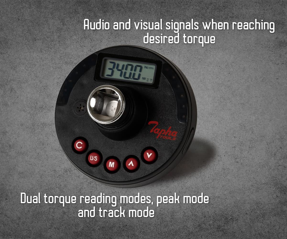 Snapklik.com : Tapha Tools 1/2 Inch Digital Angle Torque Adapter, 12.5-250.7 Ft-lbs