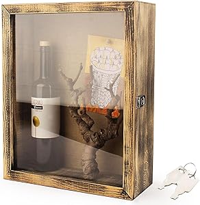 Amazon.com - JJWLWEI 12x17 Extra Deep Shadow Box, Large Shadow Boxes Display Cases with Lock，for ...