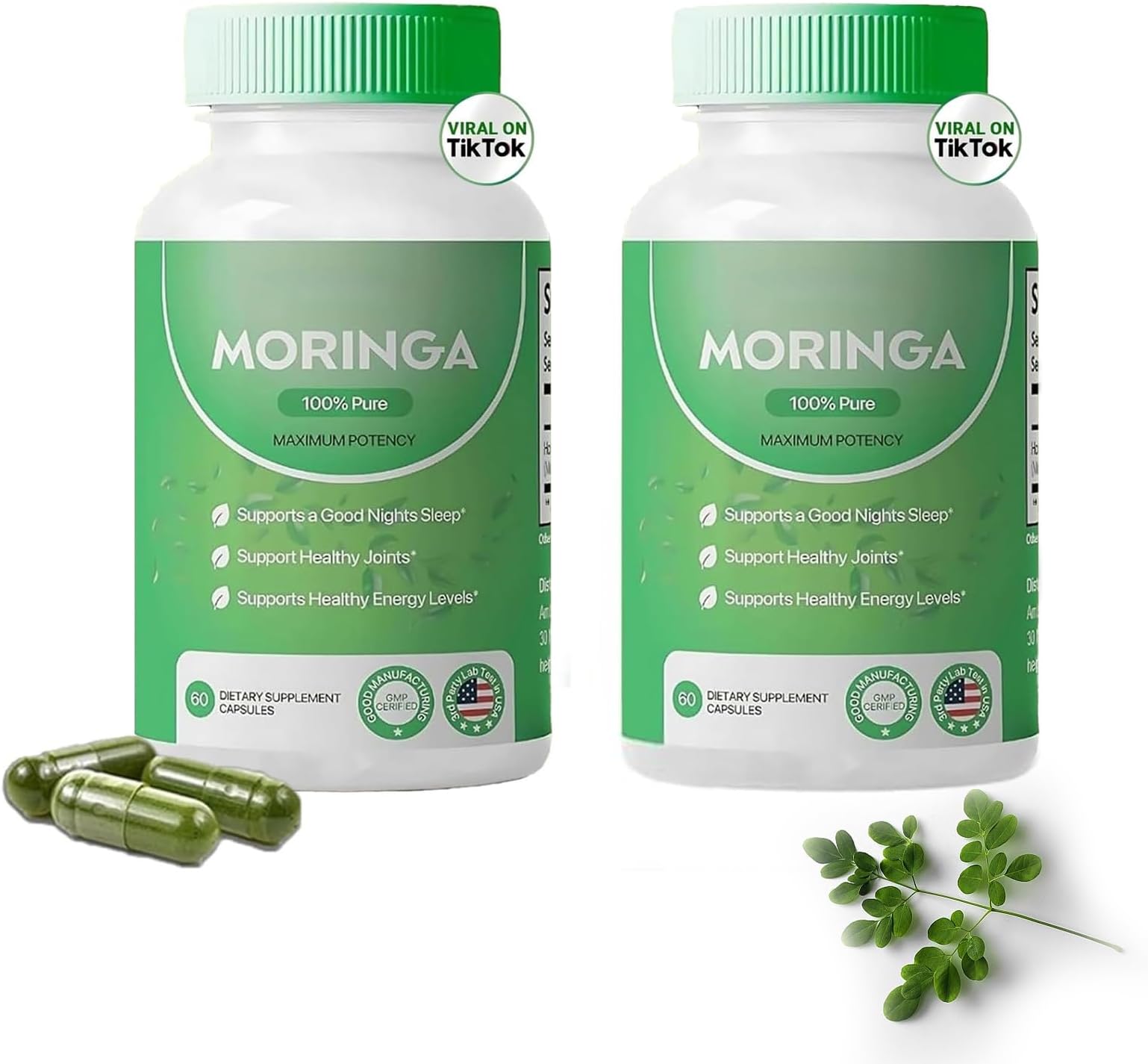 Amazon.com: Moringa Powder Capsules - 800mg of Pure Nutrient-Rich ...