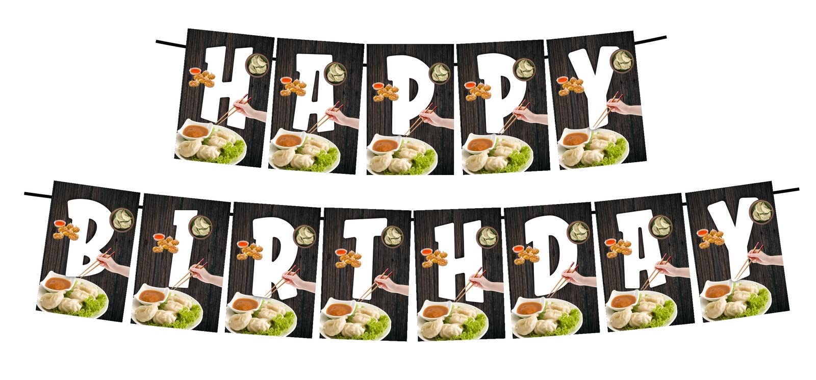 Momos Theme Happy Birthday Props Banner For Momos Theme Decoration ...