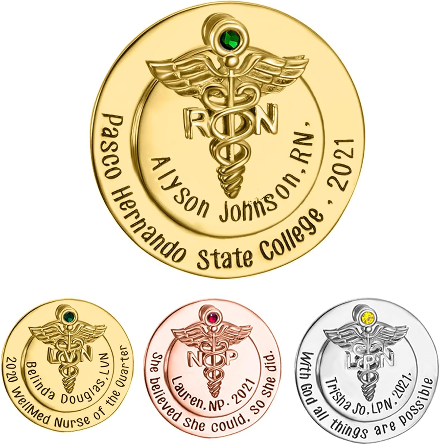 Amazon.com: Personalized Nursing Pins for Pinning Ceremony Custom ...