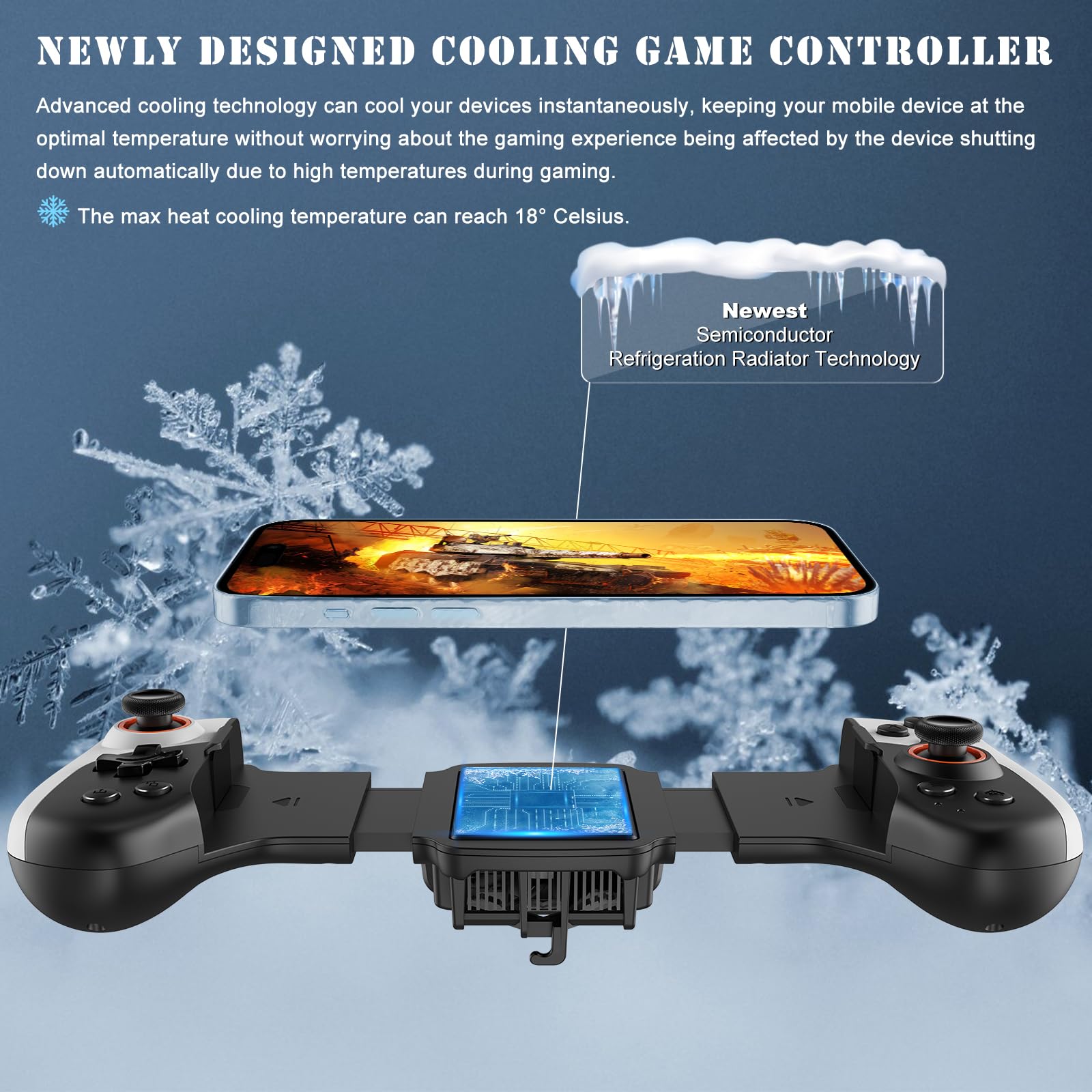 Joso Phone Game Controller for iPhone/Android/PC/Switch with Cooler ...