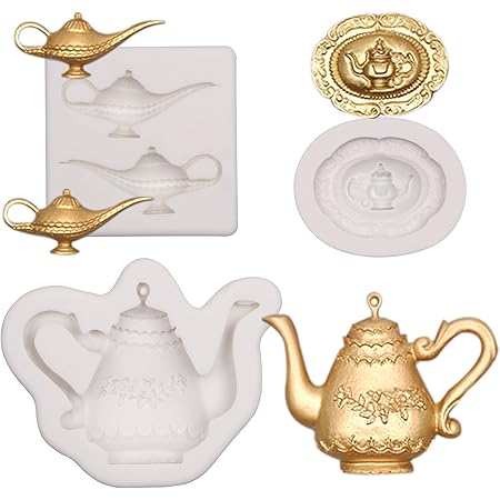 Amazon.com: Teapot Silicone Fondant Molds for Tea Party, Aladdin's ...