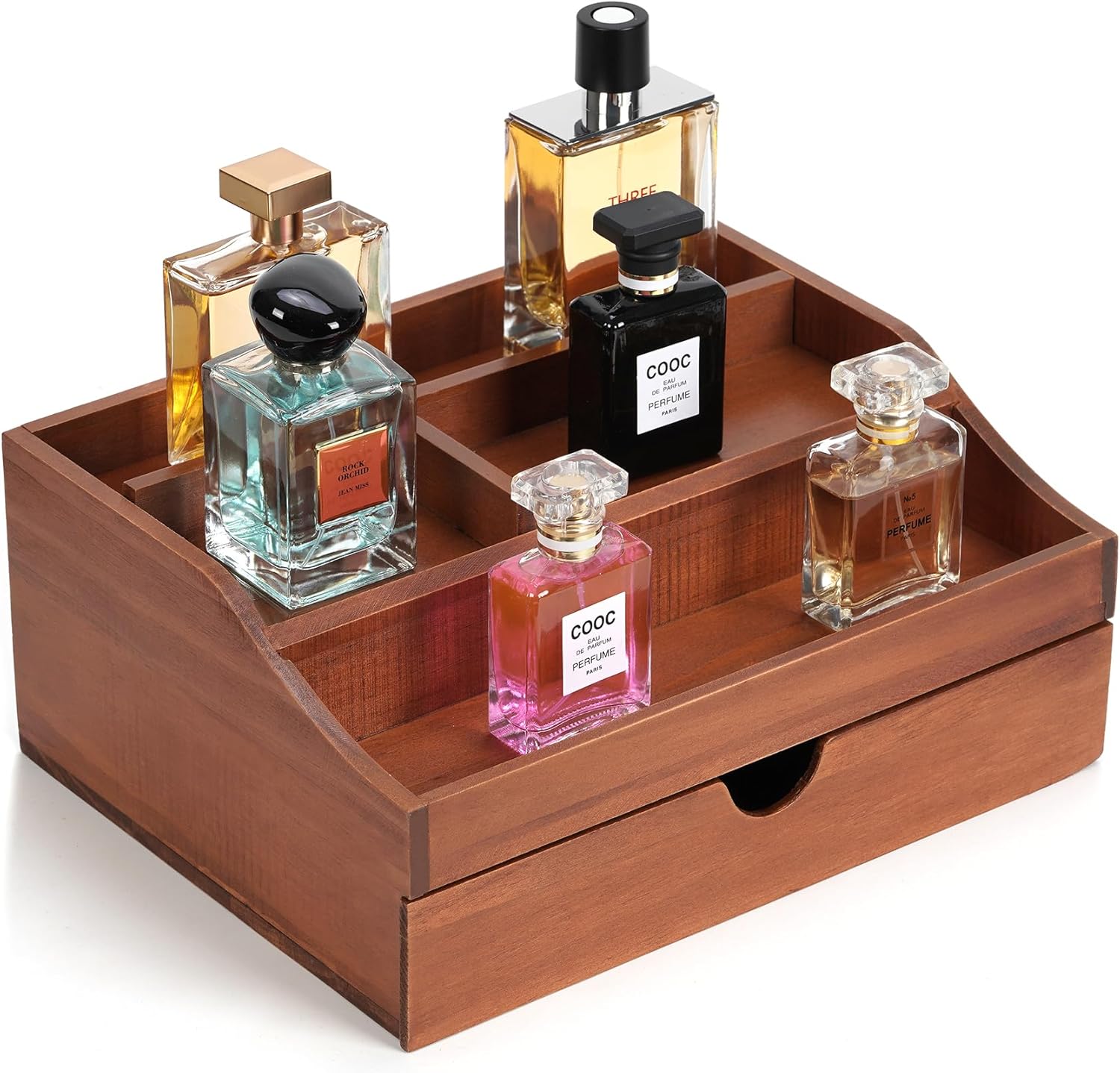 Amazon.com: WPKLTMZ Wooden Cologne Organizer for Men 3-Tier Elevated ...