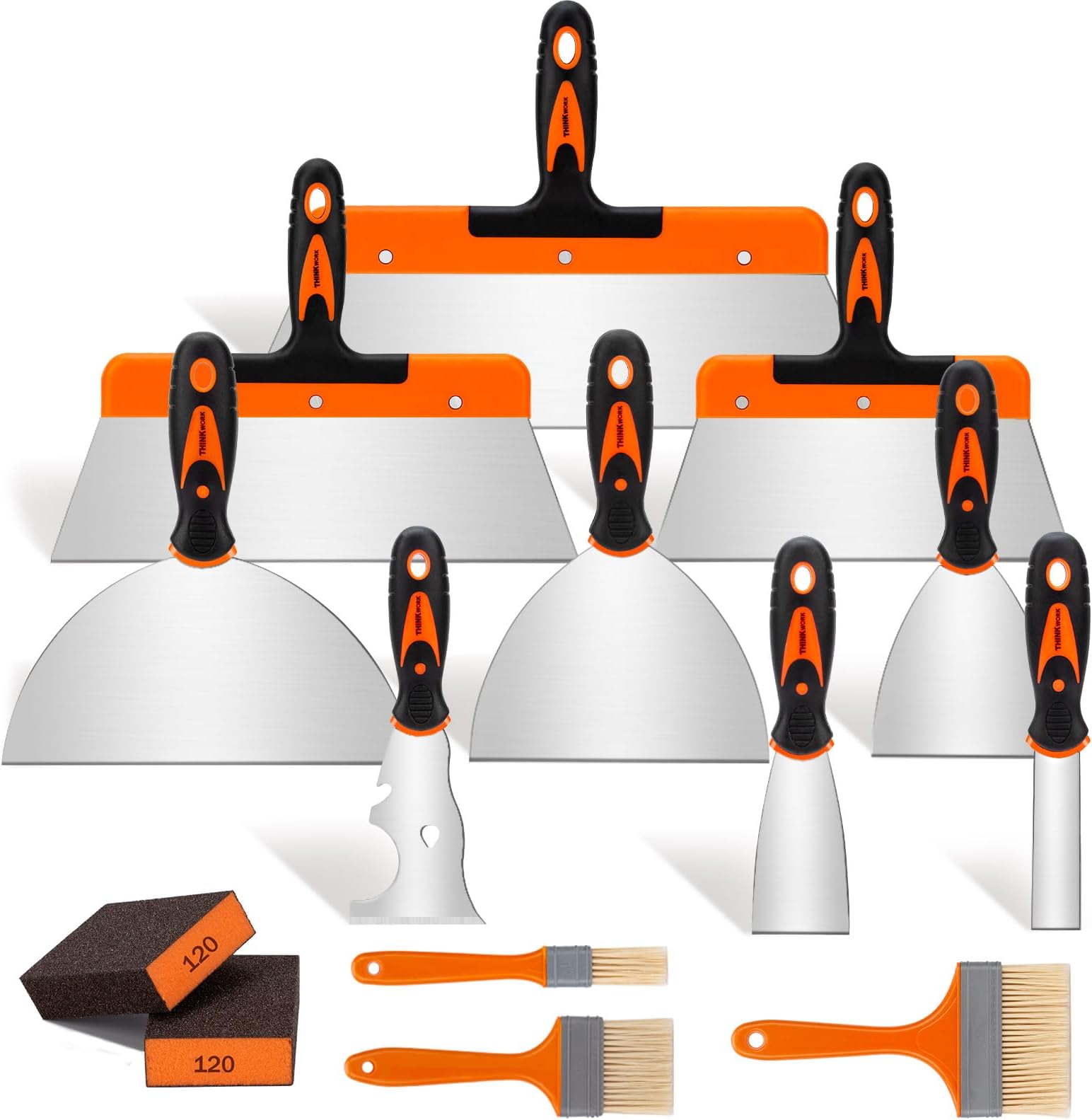 ESreake Large Putty Scraper, 10" Stainless Steel Putty Knives with ...