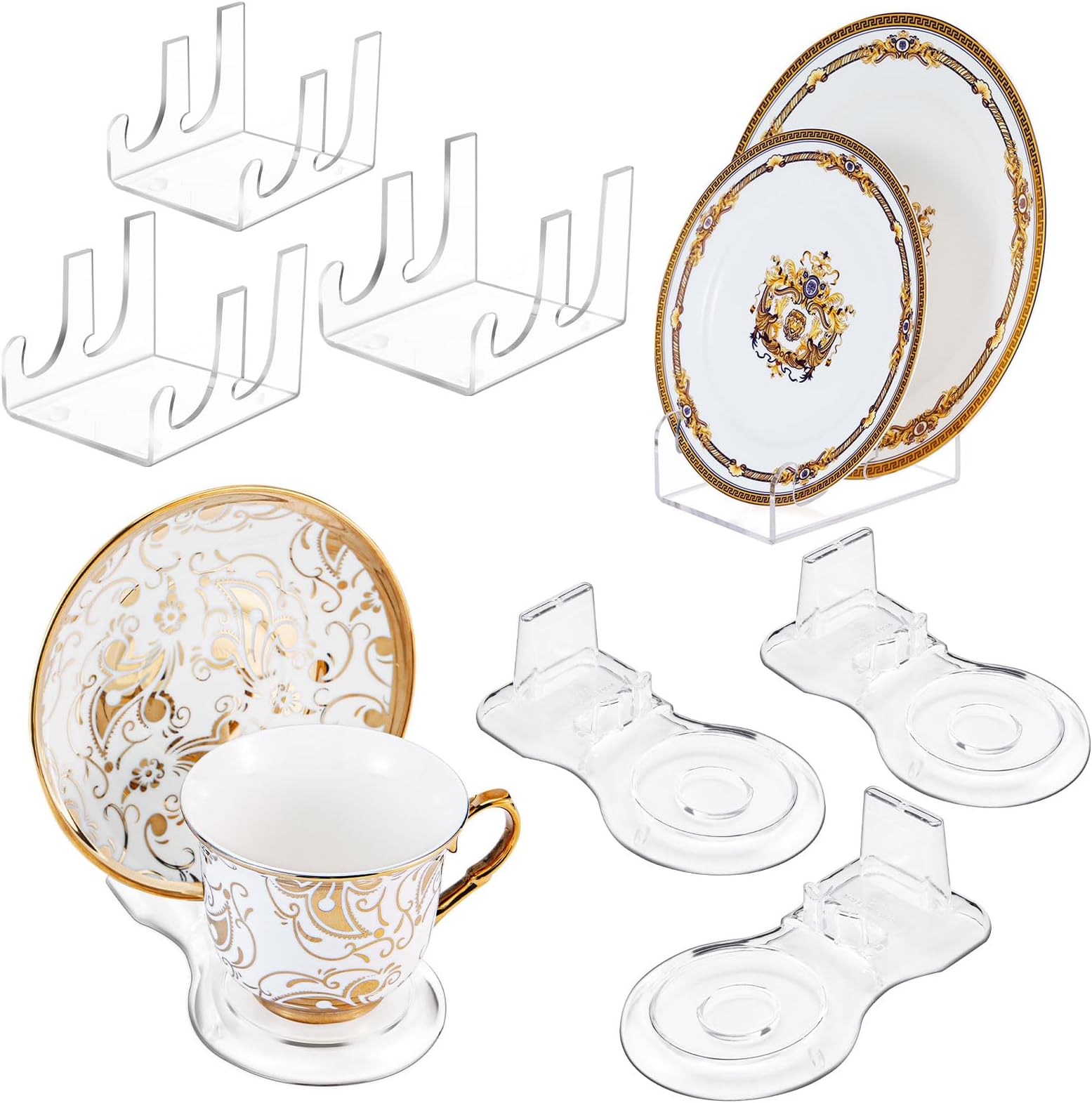 Amazon.com | OnFireGuy 5 Piece Dinnerware Display Stand for China Place ...