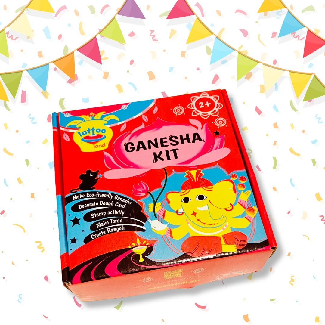 Lattooland DIY Ganesha Kit | Make ecofriendly Clay Dough Ganpati ...