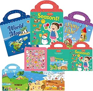 KASTWAVE Reusable Sticker Books for Kids 2-5 Year Old : Amazon.ae: Toys