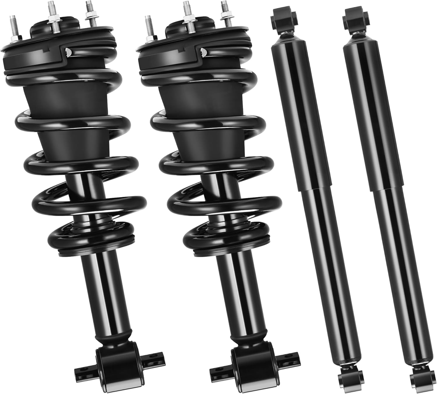 Amazon.com: LEDKINGDOMUS Front Complete Strut Rear Shocks and Coil ...
