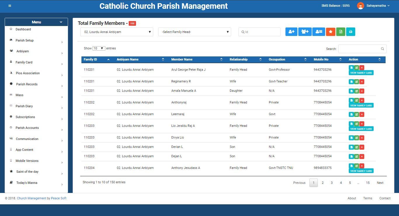 Catholic Christian Church Parish Software, Website and Android APP ...