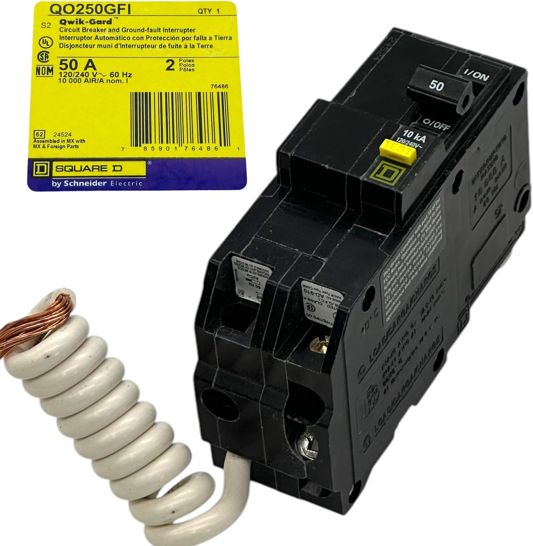SCHNEIDER ELECTRIC 120/240-Volt 40-Amp HOM240GFI Miniature Circuit ...