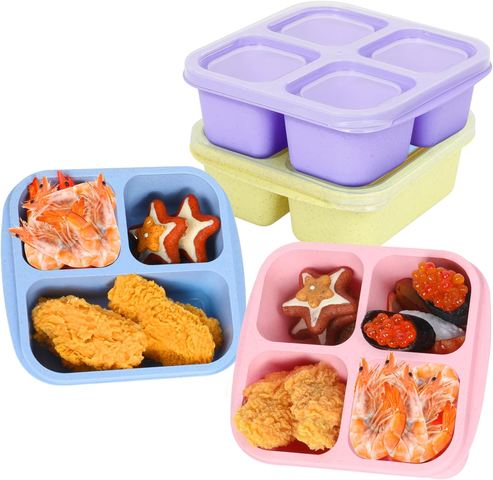 Amazon.com: ZETEMC Lunchable Container for Kids and Adults, Snack ...