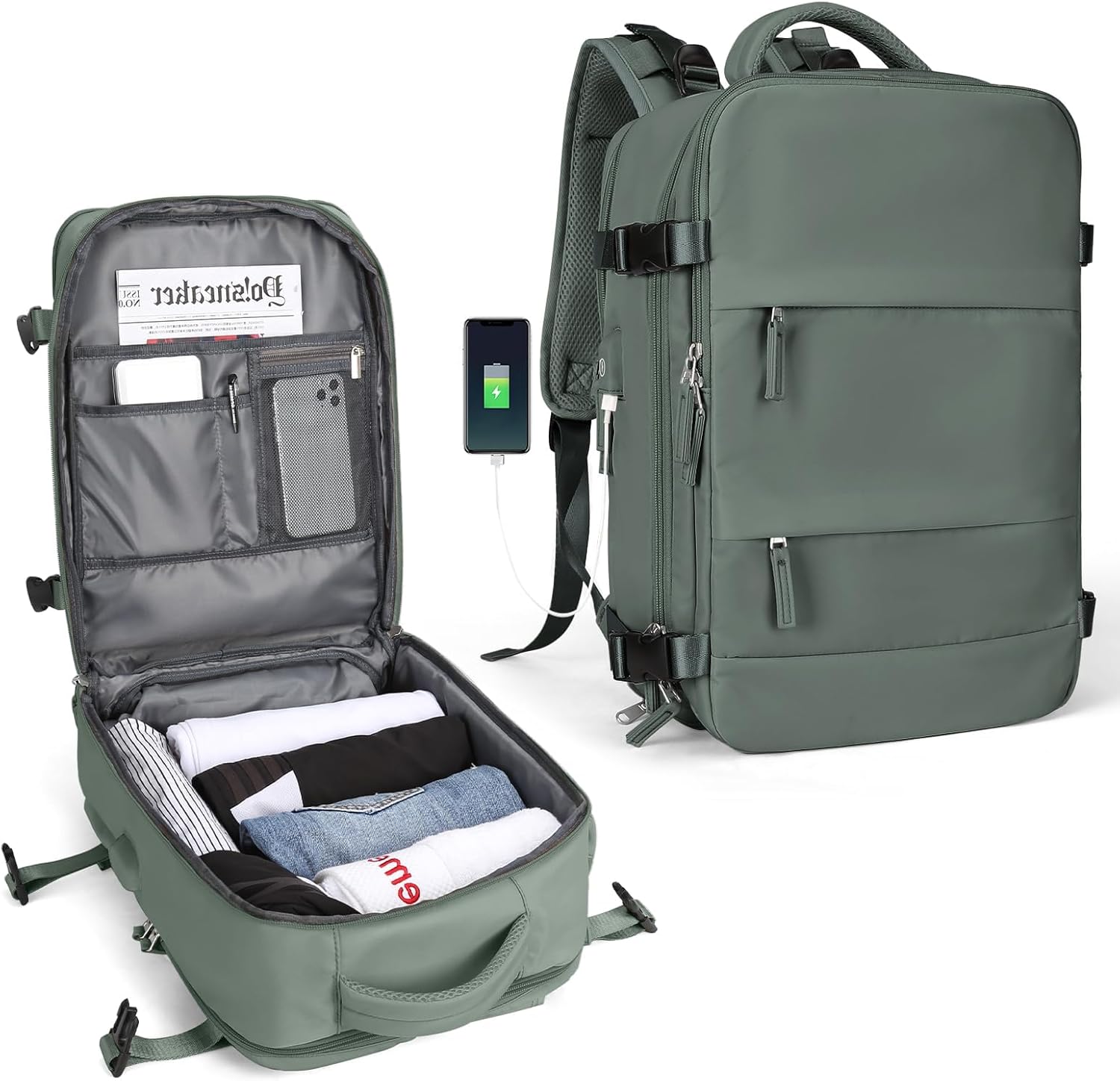 Offerte Prime : SZLX Zaino da Viaggio grande Zaino Ryanair 40x30x20 Sottovuoto Donna da ...