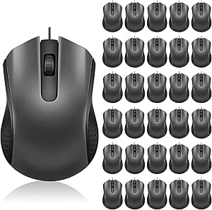 Amazon.com: Bonuci 30 Pcs USB Wired Mouse Computer 3 Button Mice Bulk ...