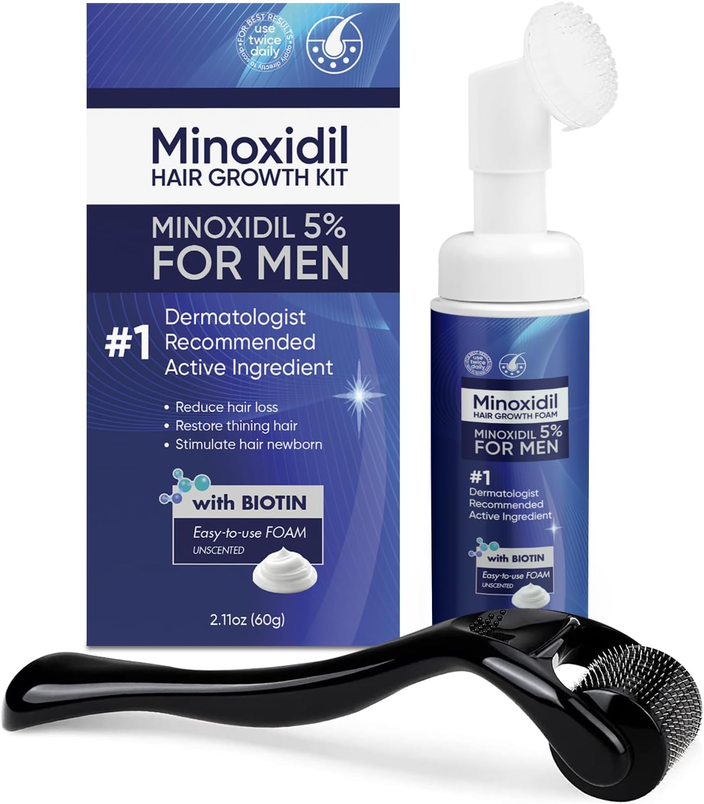 Amazon.com : 5% Minoxidil Spray for Hair & Beard Growth, Hair Regrowth ...
