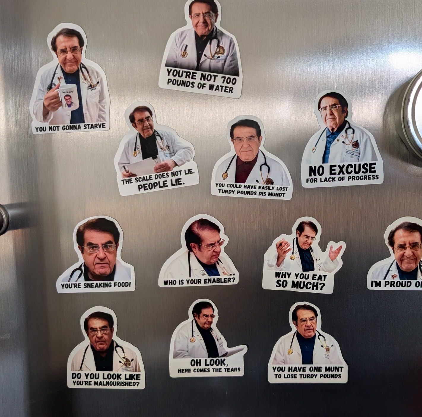 12 Pack Dr Now Magnets, Funny Dr. Nowzaradan Fridge Magnet - 3" × 3 ...