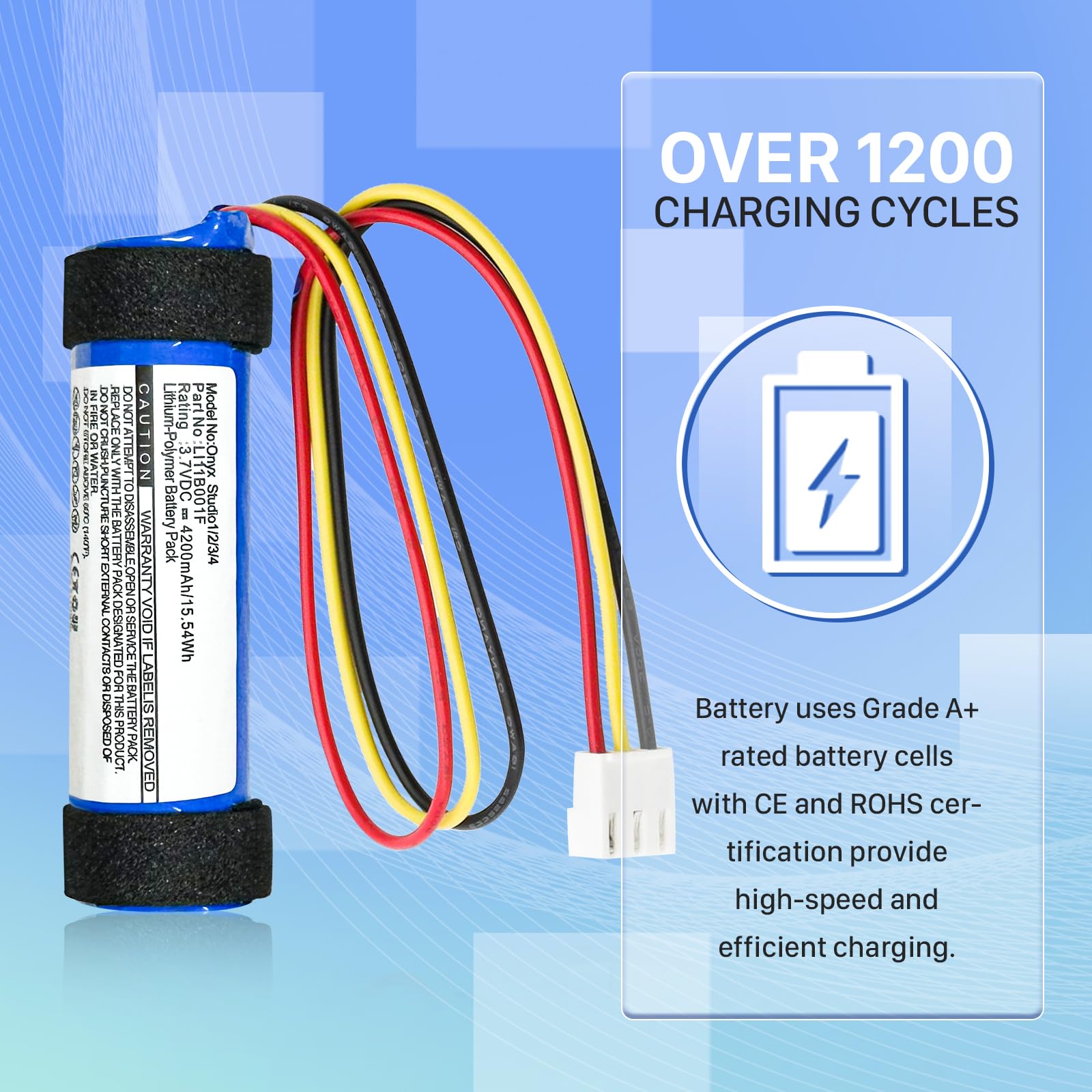Snapklik.com : Battery For Harman Kardon Onyx, New Upgraded (4200mAh ...