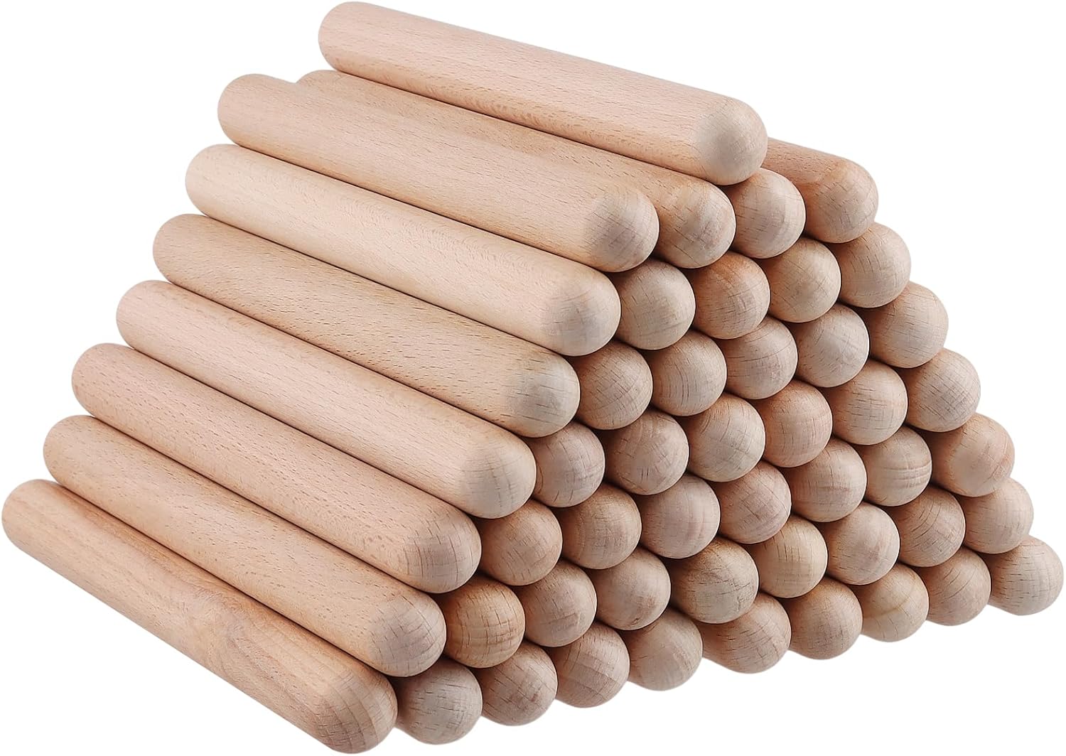 Amazon.com: MAHIONG 50 PCS 8 Inch Wooden Rhythm Sticks, 25 Pairs ...