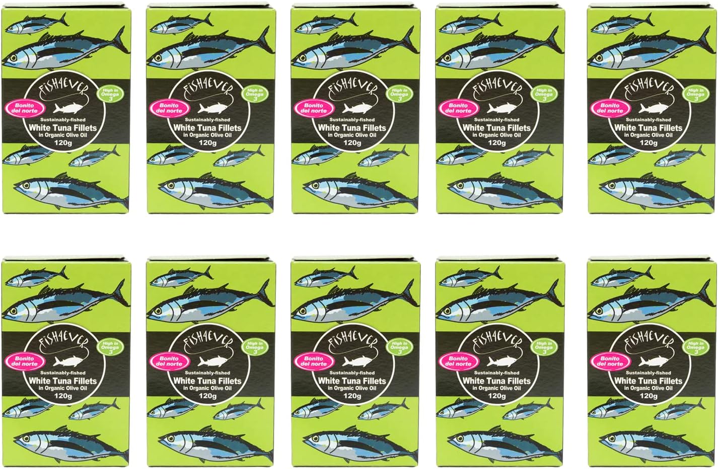 Fish 4 Ever - 10x 120g White Tuna Fillets In Organic Olive Oil ...