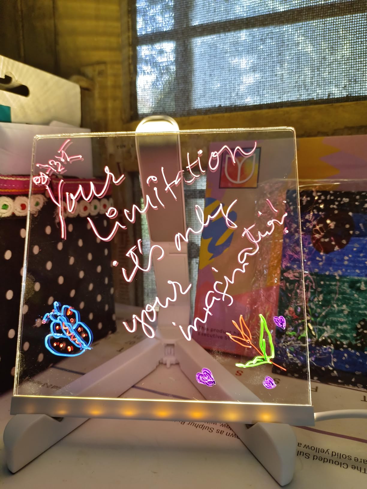 Buy CPENSUS DIY 3D Acrylic Writing pad with Pen Message Board ...