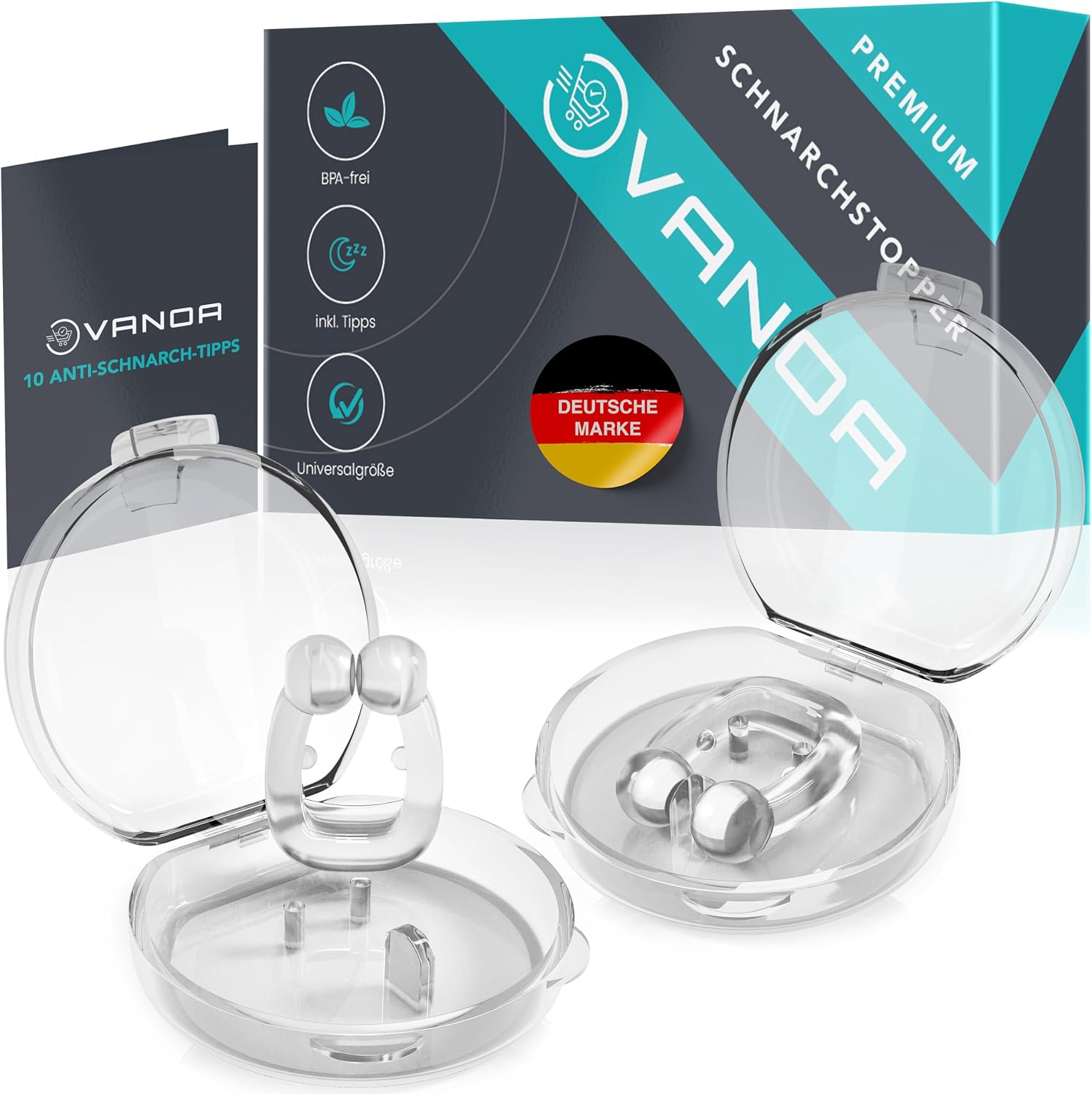 VANOA Premium Snore Stopper, Set of 2 Including Anti Snoring Tips, BPA ...