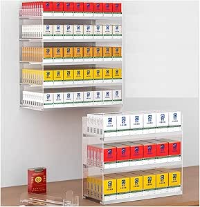 Amazon.co.jp: Transparent Tobacco Showcase Rack Store Display Shelf ...