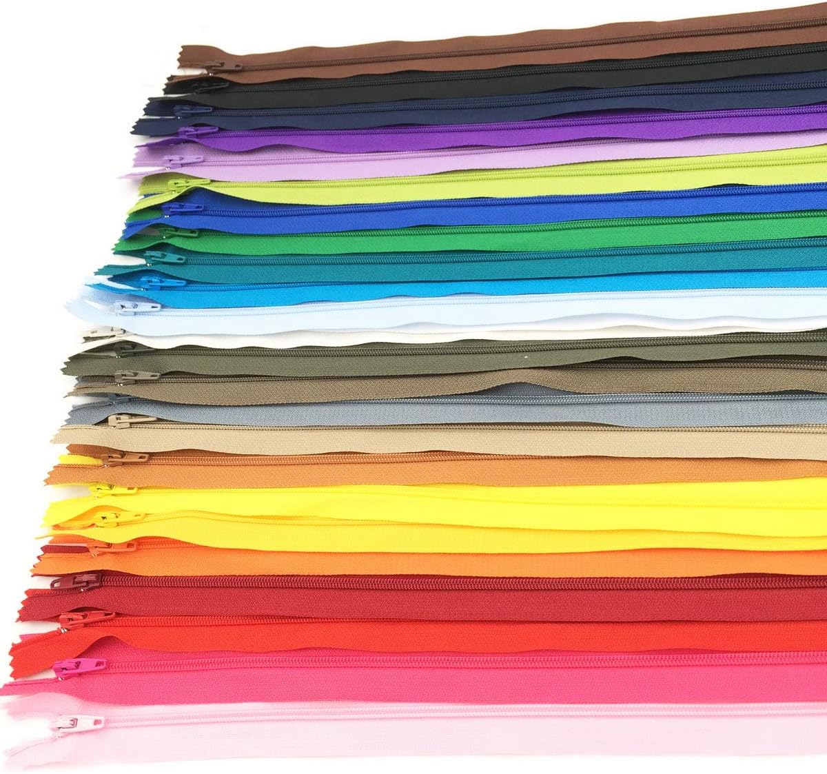 Amazon.com: 12 Inch Zippers - Nylon Coil Zippers Bulk - Supplies for ...