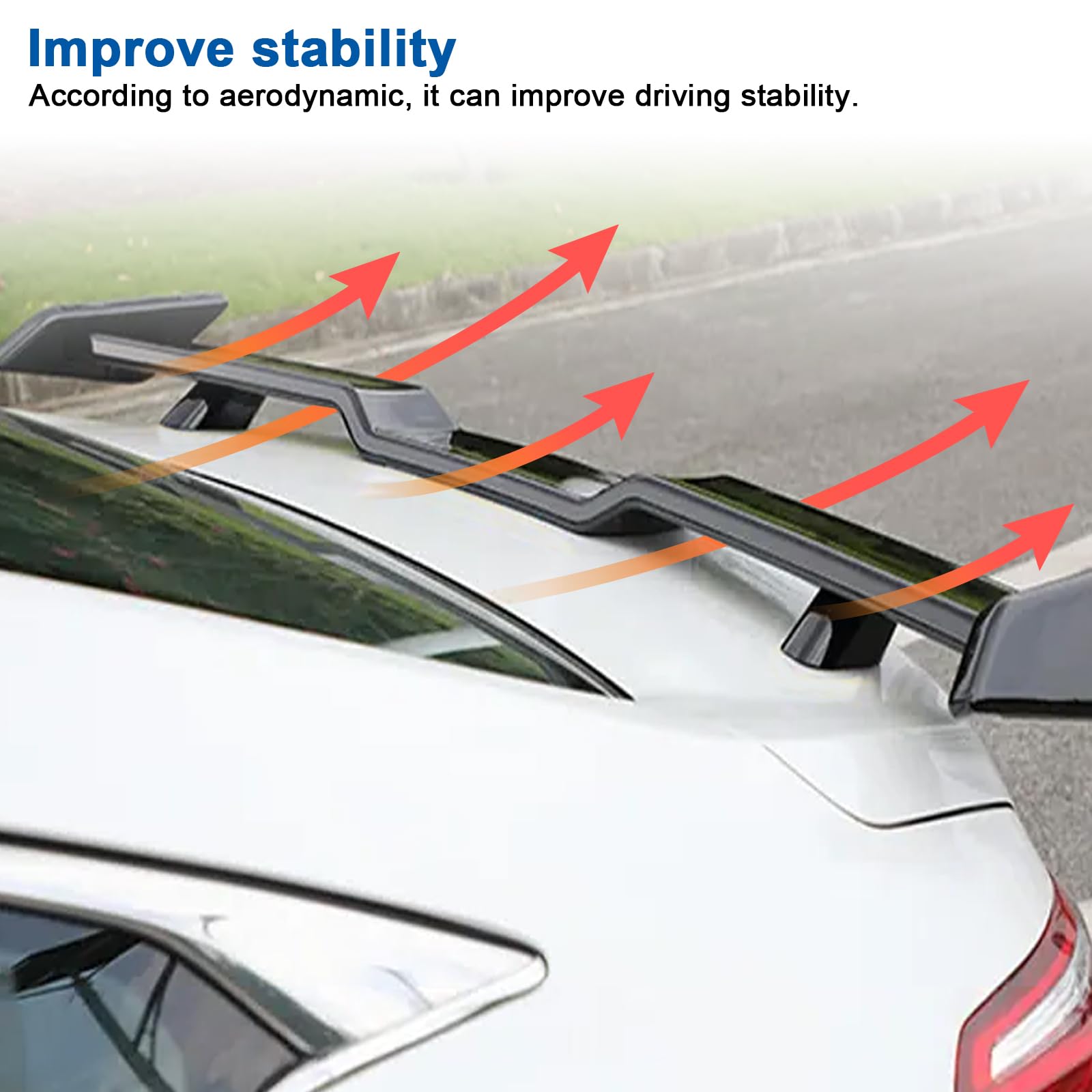High Kick Trunk Spoiler Gloss Black RS Style High-Kick Trunk Spoiler ...