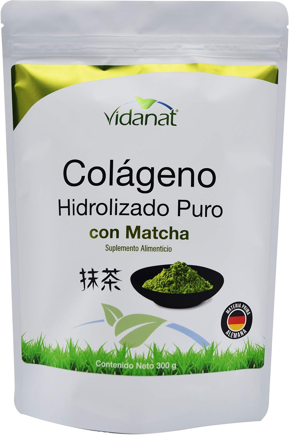 Colágeno Hidrolizado Puro con Matcha 300g. Vidanat : Amazon.com.mx ...